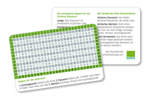 Passwortkarten: Konzepte und Generatoren - E-PasswordCard